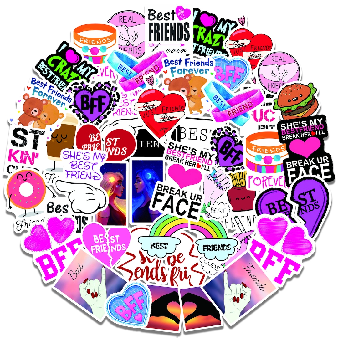 50 PCS Bestfriends Graffiti Sticker Amigos Vinilo Impermeable - Etsy España
