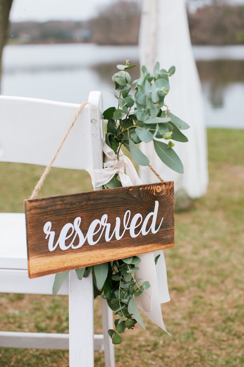Wedding Reserved Sign Wedding Ceremony Sign Rustic Wedding - Etsy