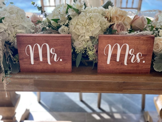 Mr. & Mrs. Blocks Mr. and Mrs. Sign Mr. and Mrs. Sweetheart - Etsy