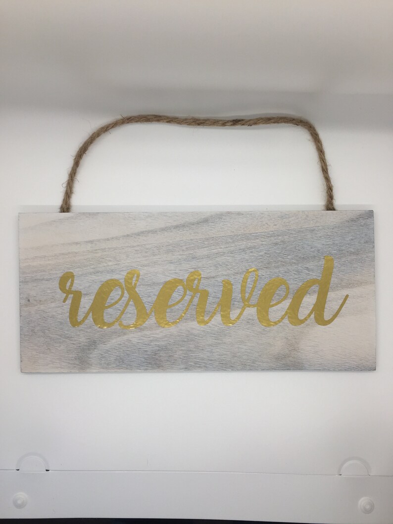 Wedding Reserved Sign Wedding Ceremony Sign Rustic Wedding - Etsy