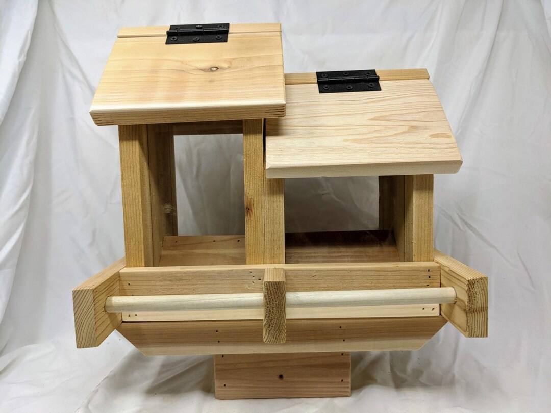 Bird Seed Feeder With 2 Seed Hoppers - Optional 4x4 Post Assembly ...