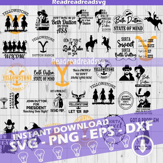 Beth Dutton Svg Yellowstone SVG Bundle Rip svg Tv Shows Svg Let 'er Rip ...