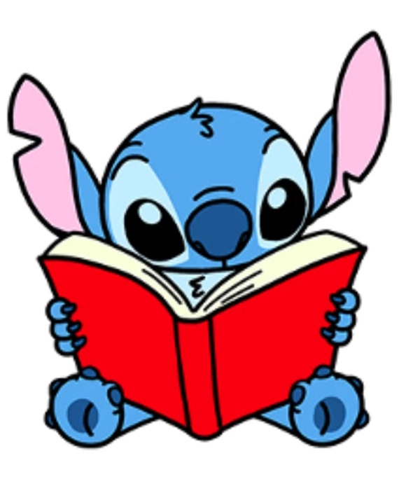 Stitch reading book svg disney svg Cricut File Clipart | Etsy