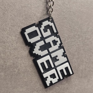 8-bit "game Over" Keychain - Retro Gaming Keychain, Gift for Gamers, 3D ...