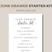 Junk Drawer Starter Kit Printable to Create a Housewarming Gift. Print ...