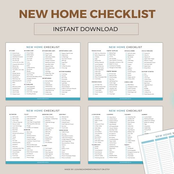 New Home Items List - Etsy