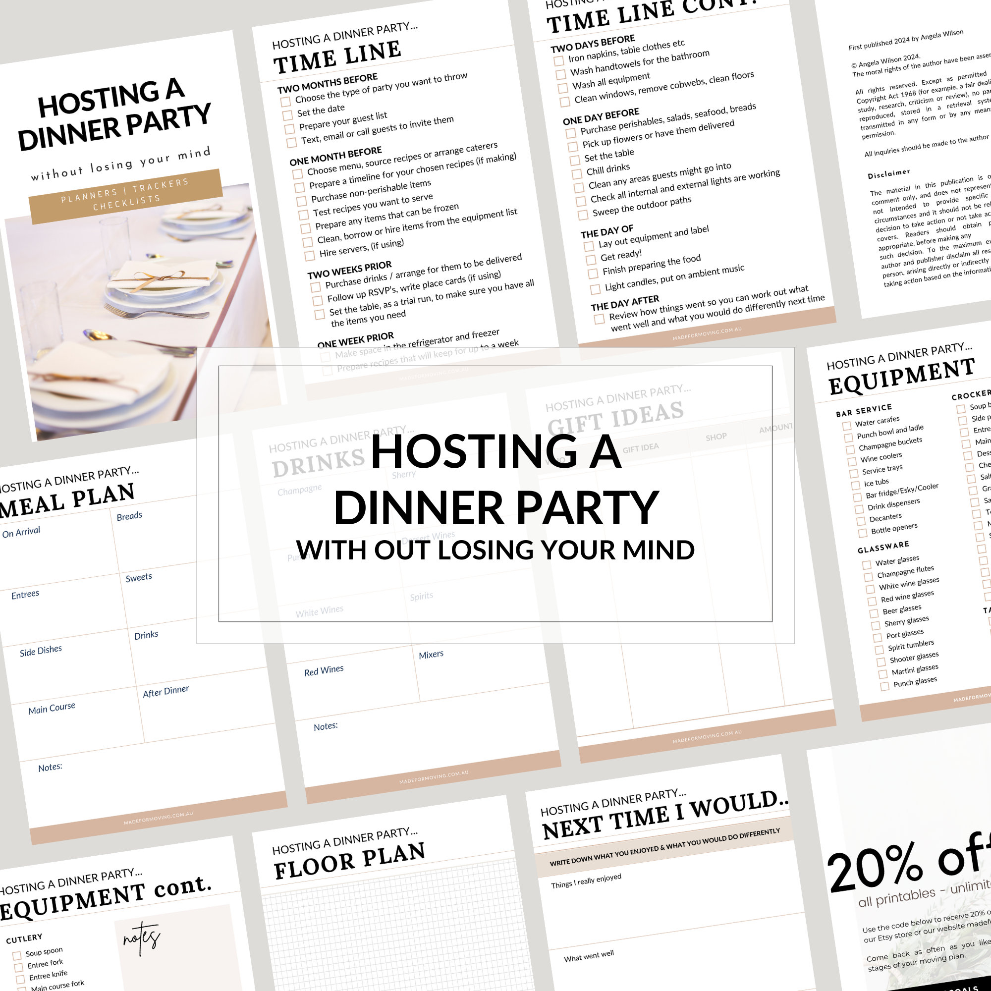 Hosting a Dinner Party Checklist, Event Planner, Housewarming Party ...