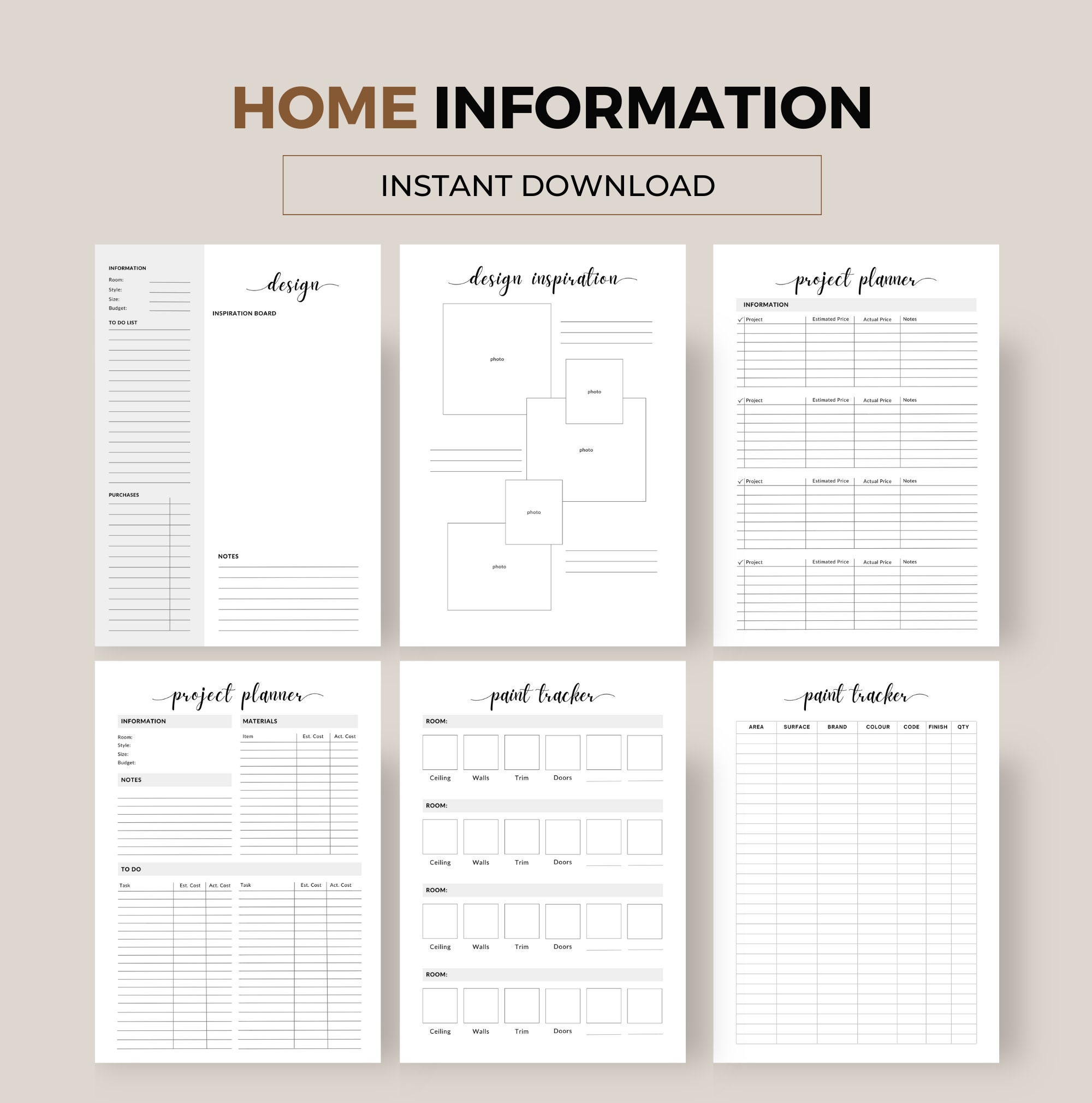 Home Information Book of Records 74 Pages. Track Home Maintenance ...
