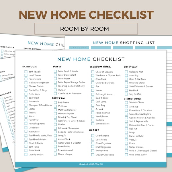 New Home Checklist - Etsy Australia