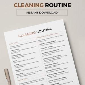 A Simple Cleaning Checklist for Daily, Weekly and Monthly Tasks. Simple ...