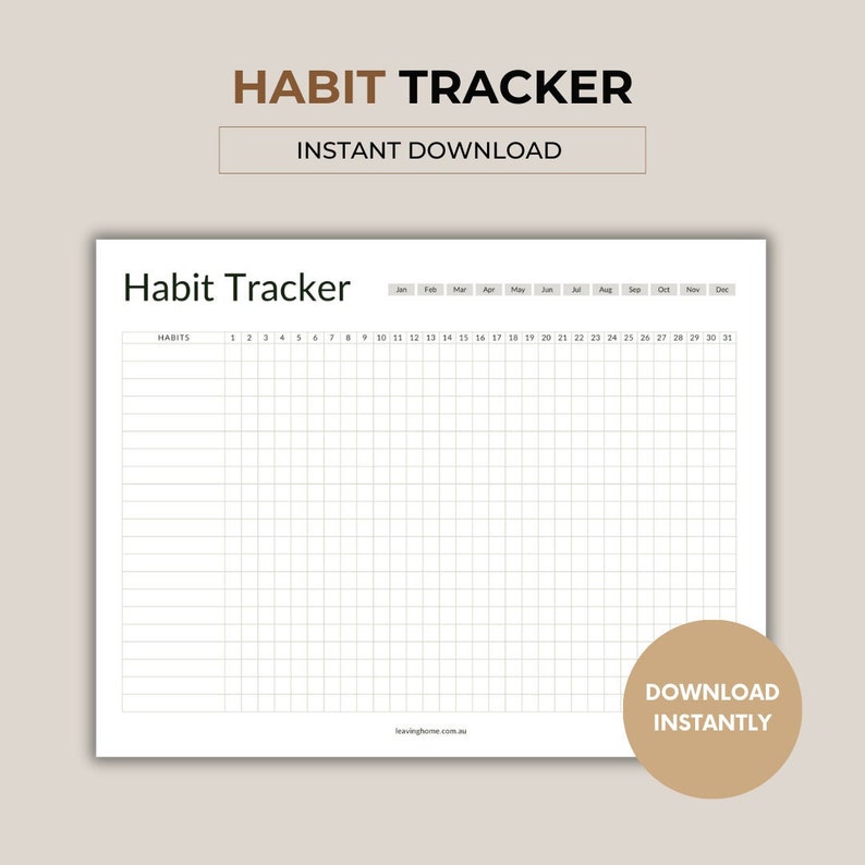 Habit Tracker Printable. Routine Tracker. Note What You Need to Do to ...