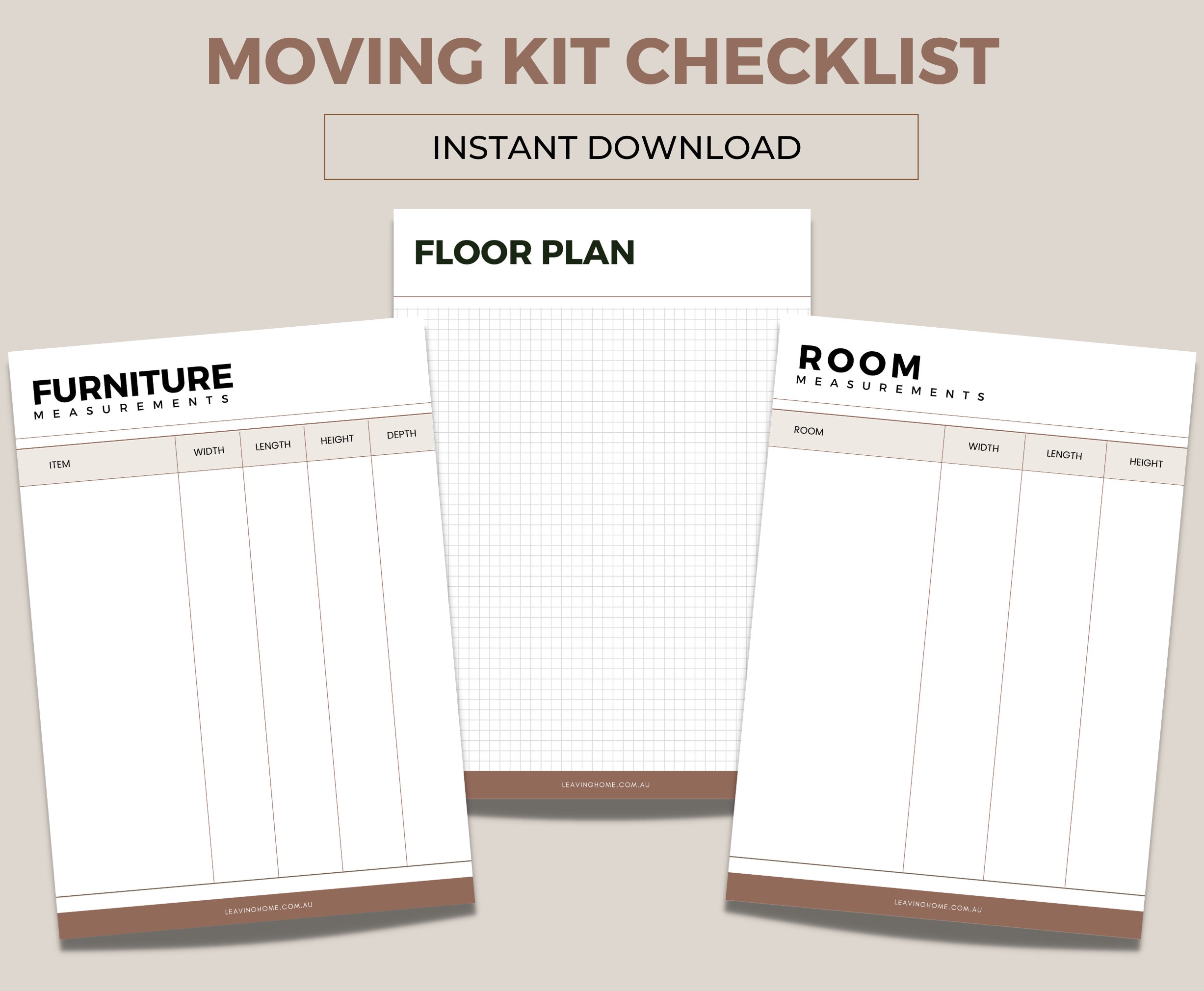 Moving Kit Checklist Bundle, Moving Tools You Need, Packing Items, Room ...