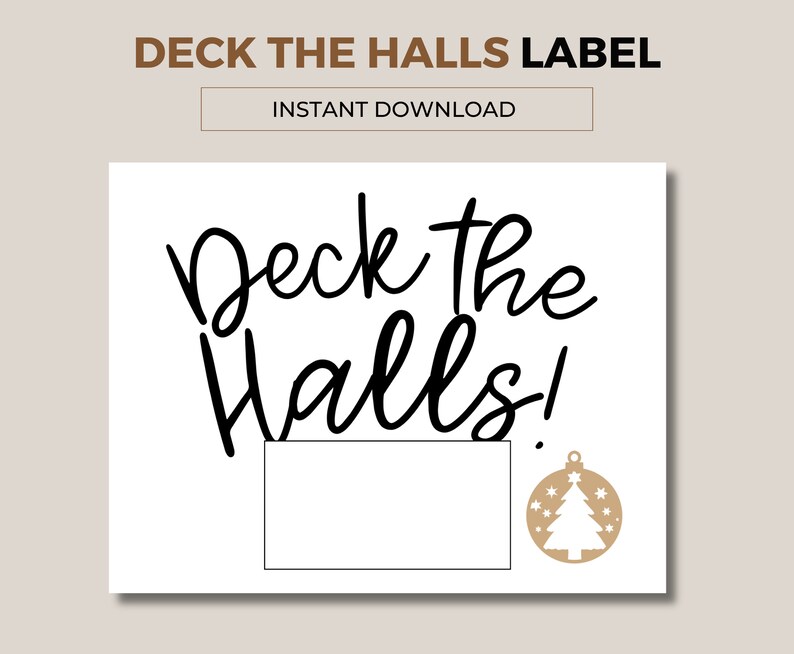 Deck the Halls Parcel Label. A Unique Way to Address Your Gift. College ...