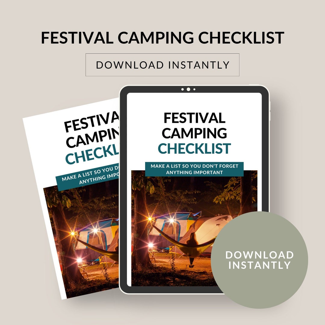 Festival Camping Checklist, Camping Essentials Checklist and Tips ...