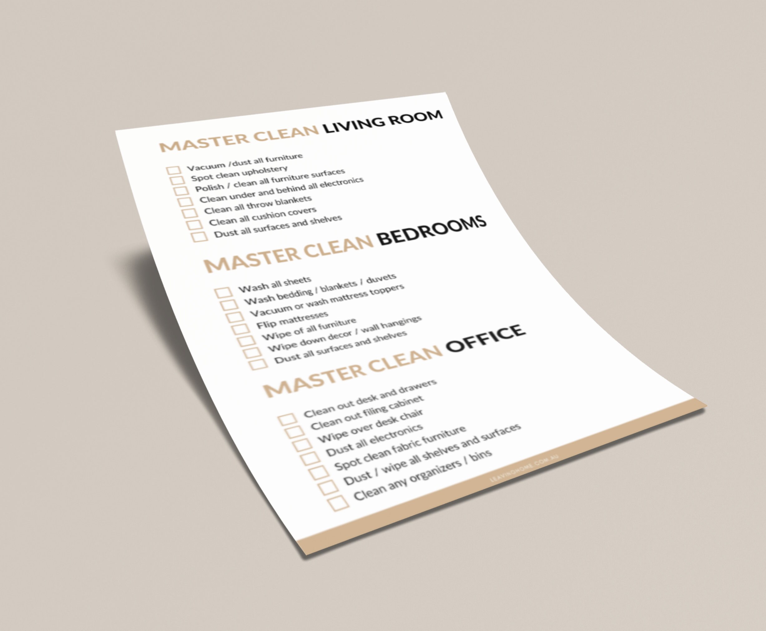 Master Cleaning Checklist, Room by Room Chores, Home Cleaning Schedule ...