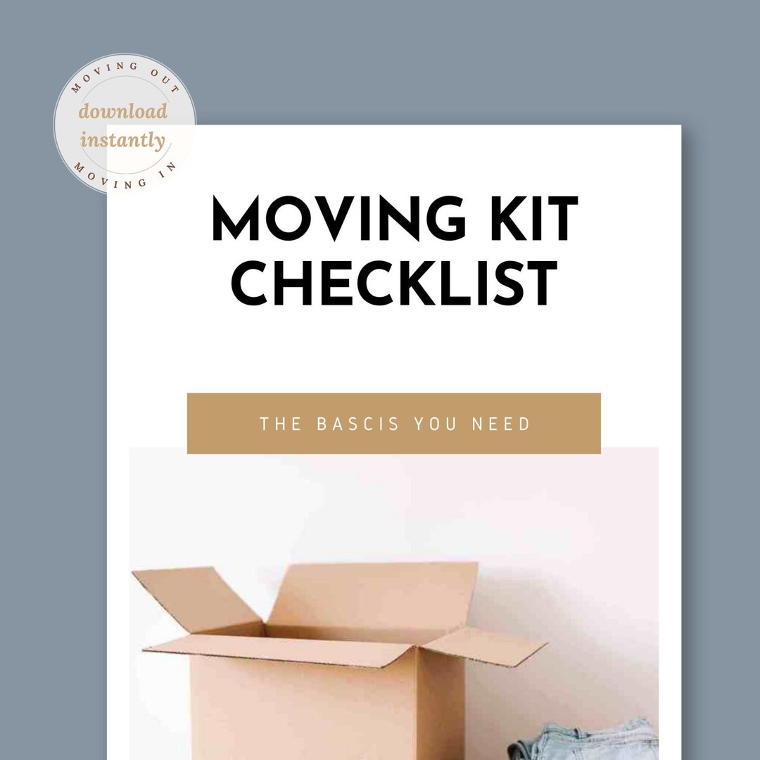 Moving Kit Checklist, Moving Lists, Moving Packing Checklist, Packing ...