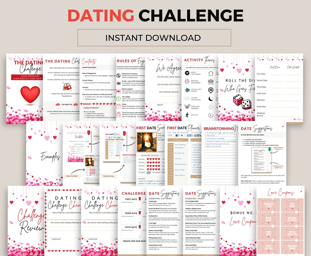 Dating Challenge, for Couples, Reignite Your Love. Last Minute Gift ...