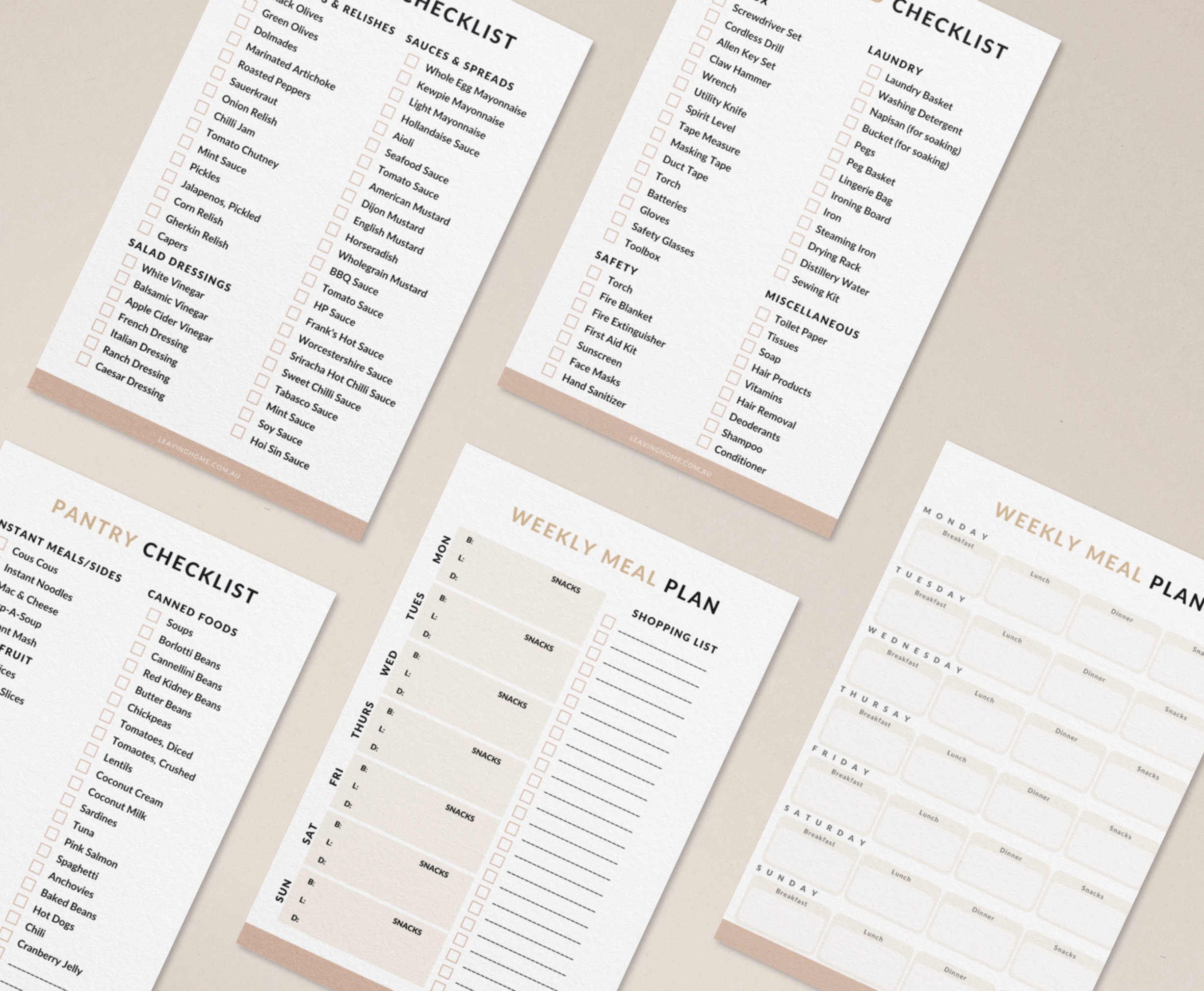 Master Grocery List. Includes Pantry, Fridge and Household Supplies ...