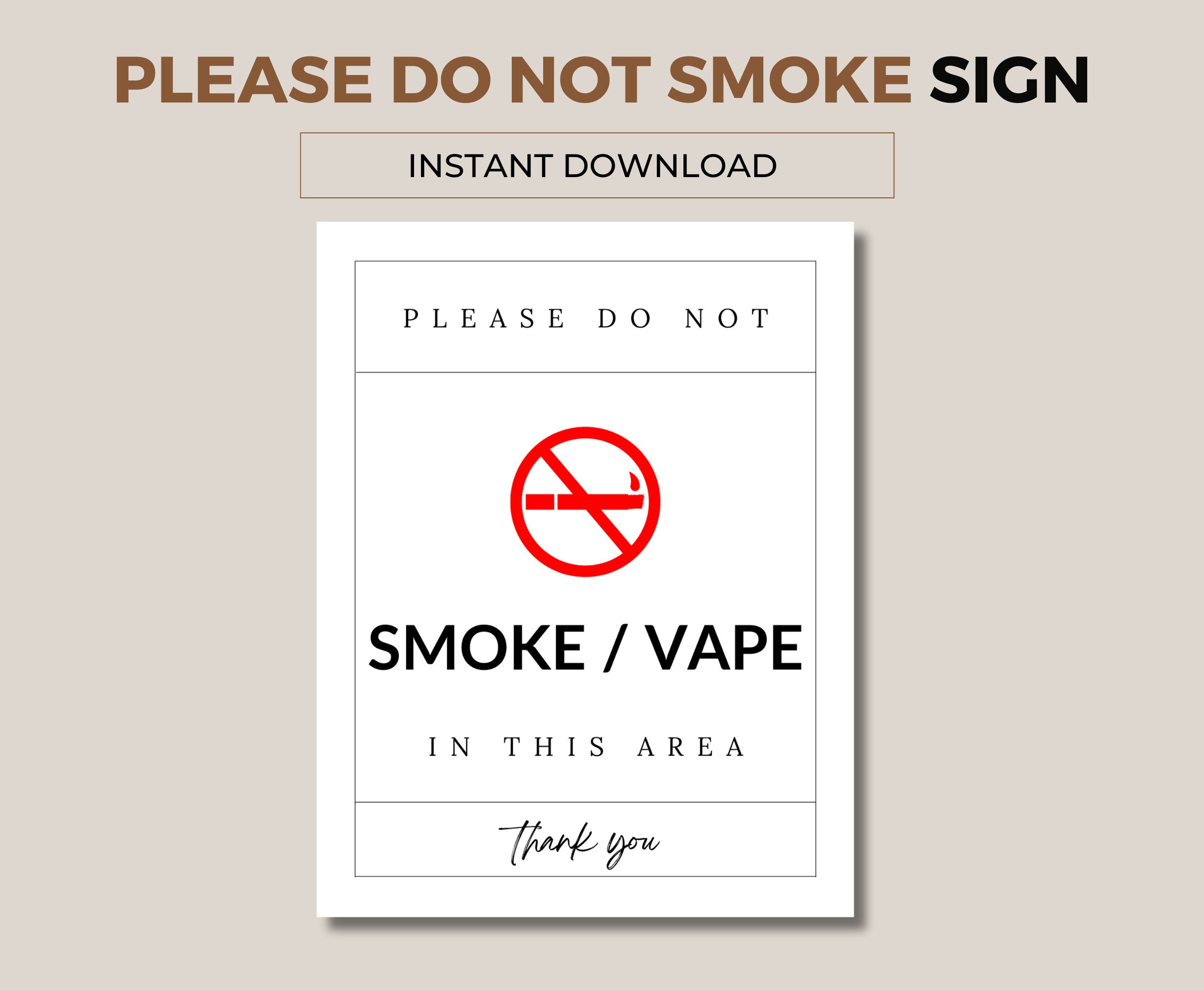 Dont Smoke Sign