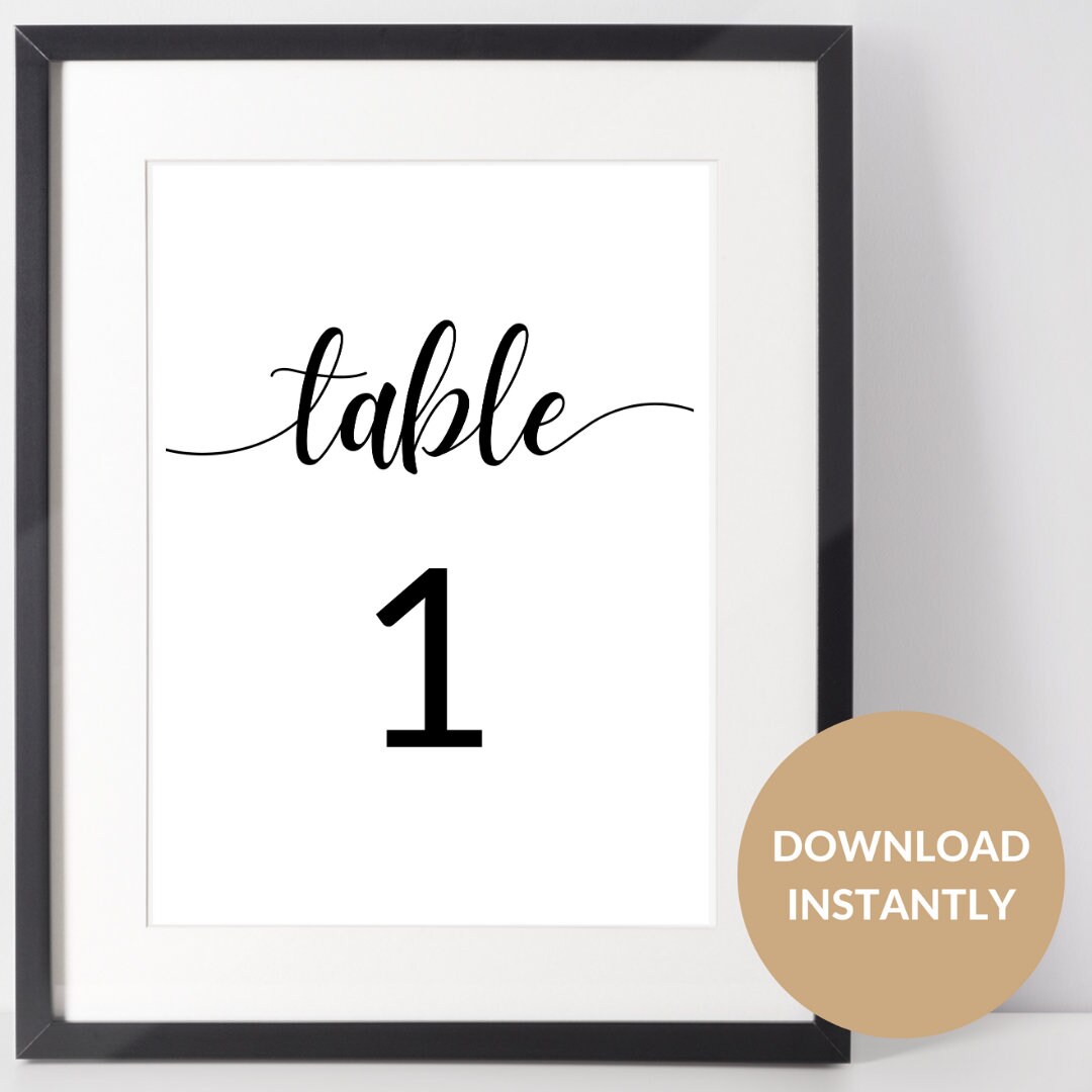 Wedding Table Numbers 1-12. Party Tables Numbers. Wedding Décor. Simple ...