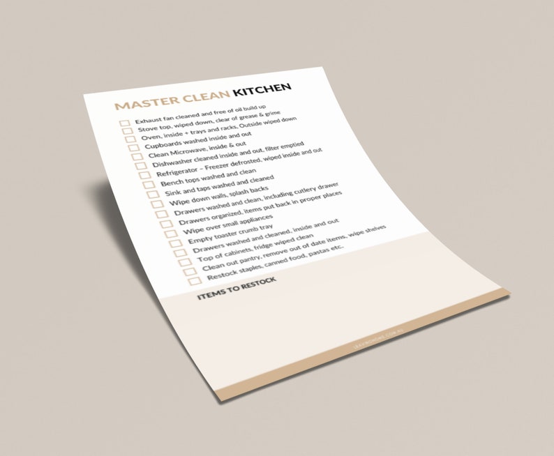 Master Cleaning Checklist, Room by Room Chores, Home Cleaning Schedule ...