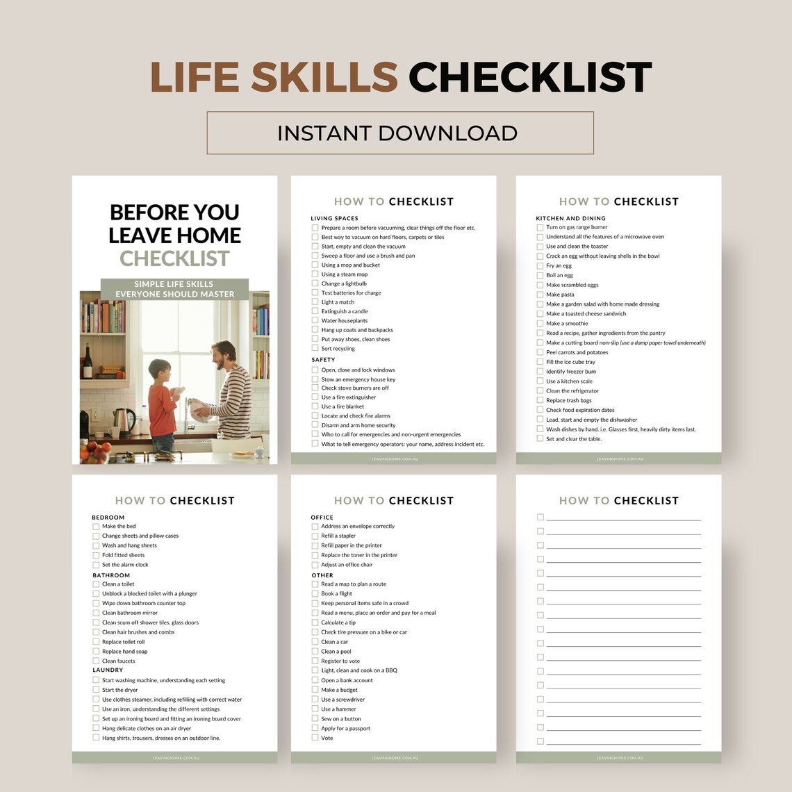 Life Skills Kids Need Before They Leave Home. Parenting Tasks to Teach ...