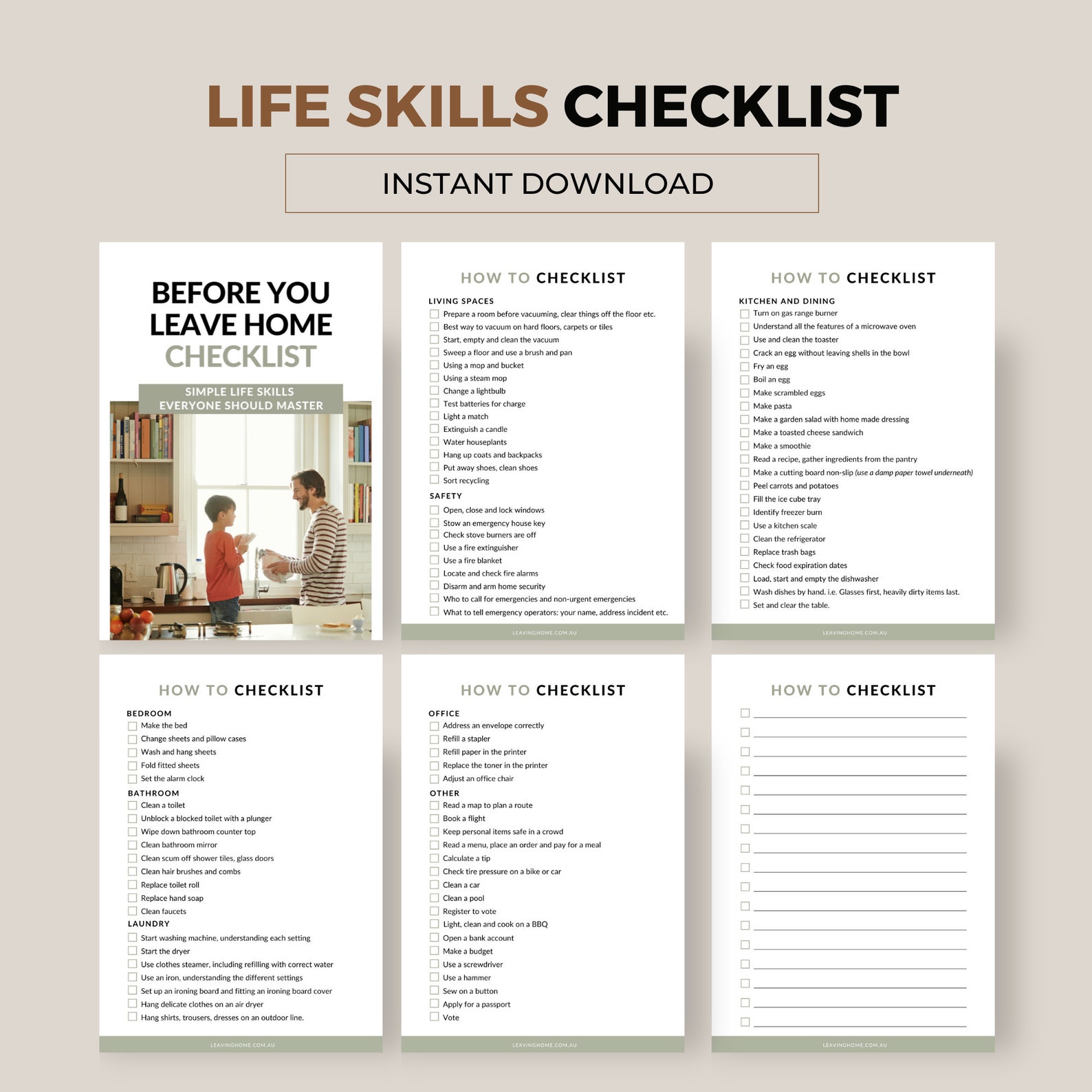 Life Skills Kids Need Before They Leave. Parenting Tasks to Teach ...