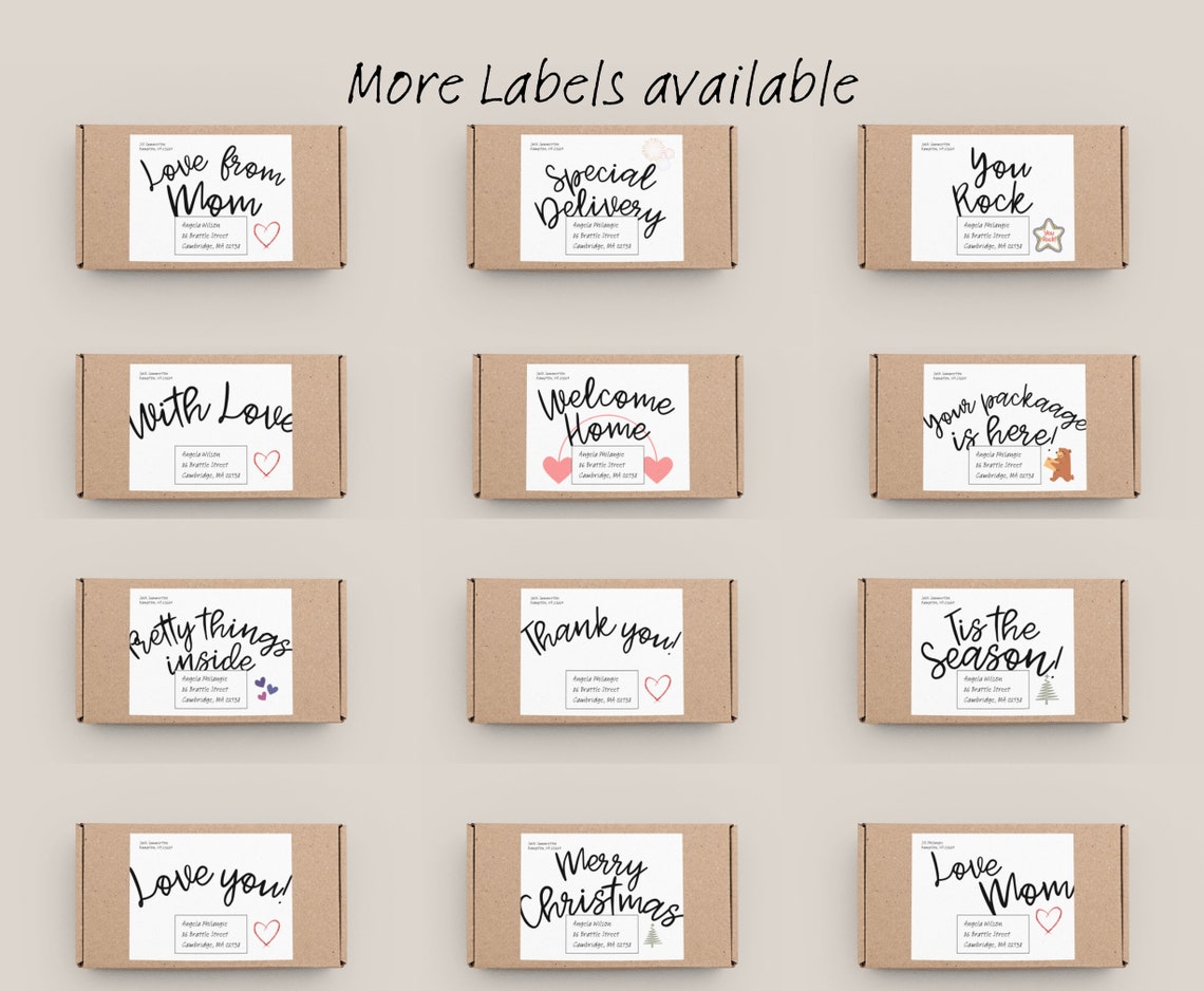 Thank You! Parcel Label. A Unique Way to Address Your Gift. College ...