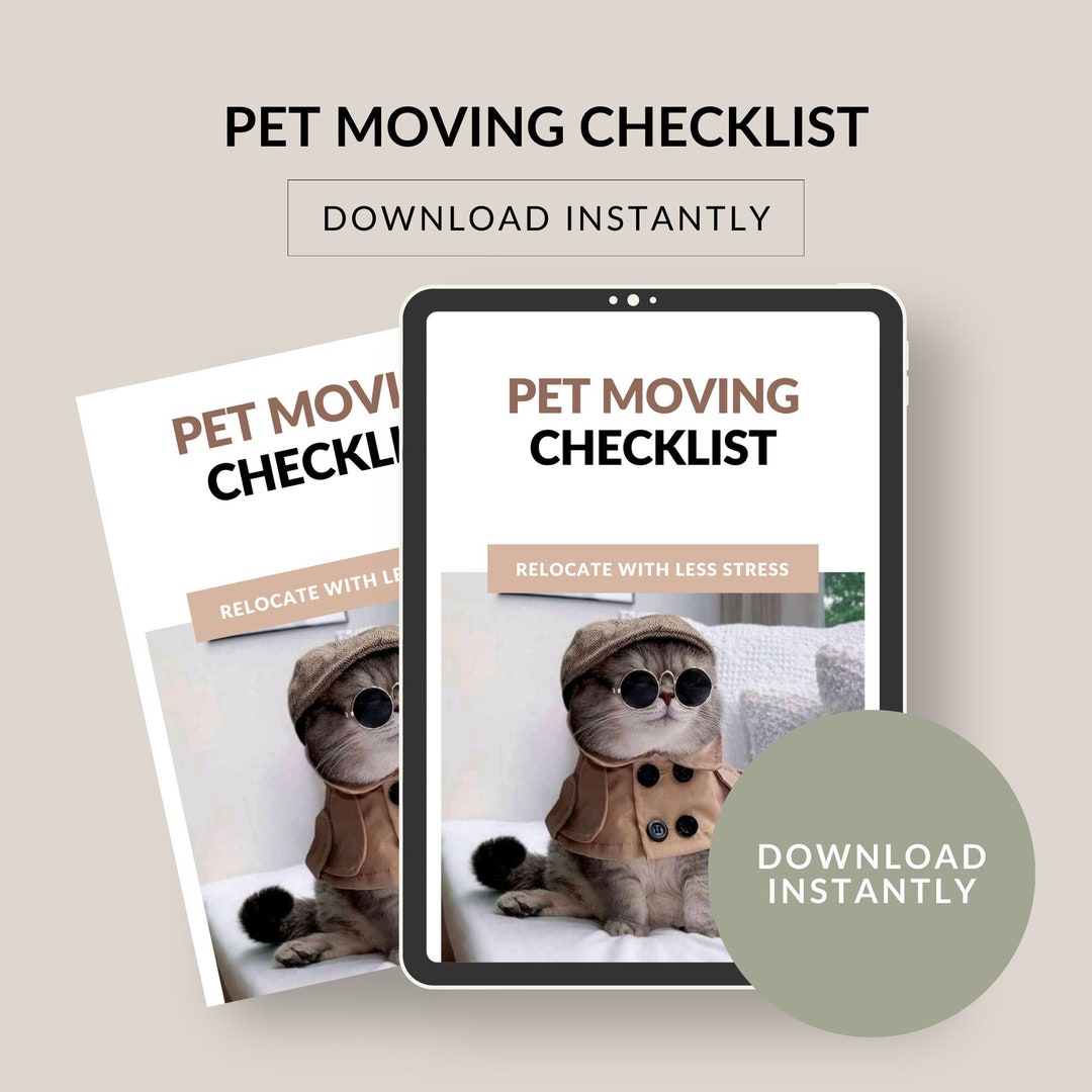 Pet Moving Checklist, Pet Profile, Moving With Pets Checklist ...