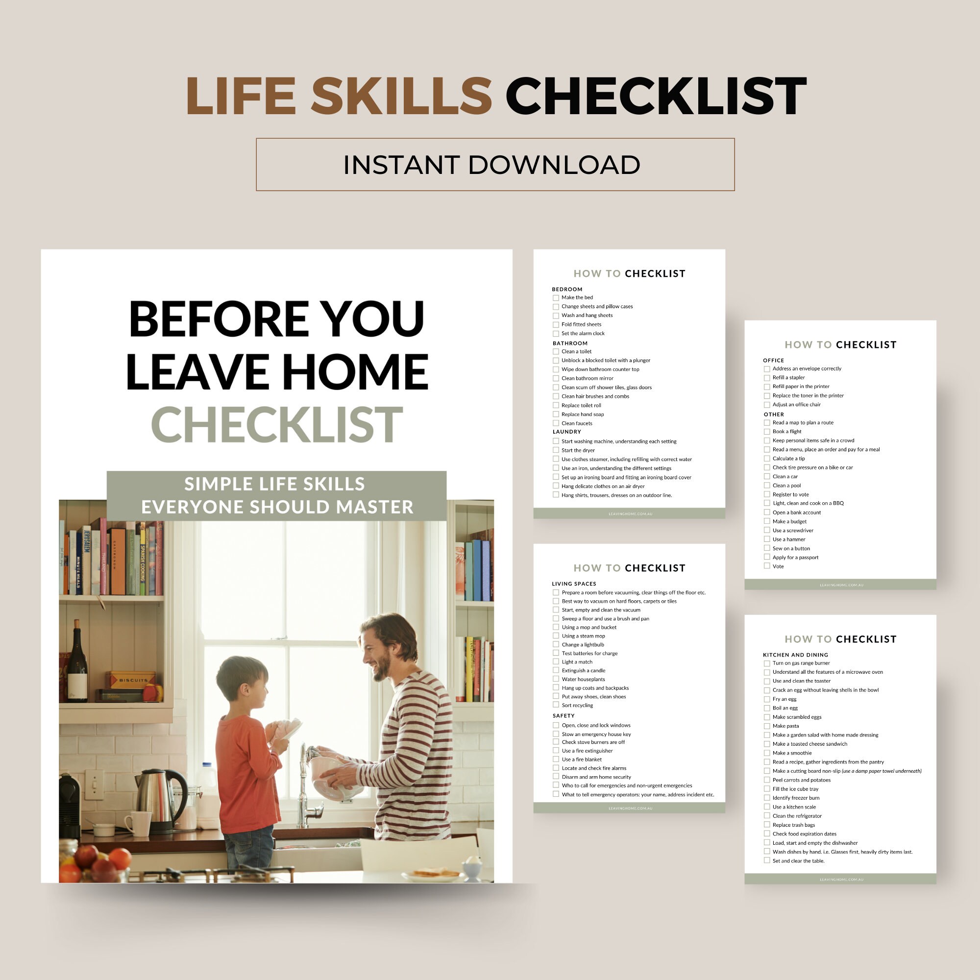 Life Skills Kids Need Before They Leave Home. Parenting Tasks to Teach ...