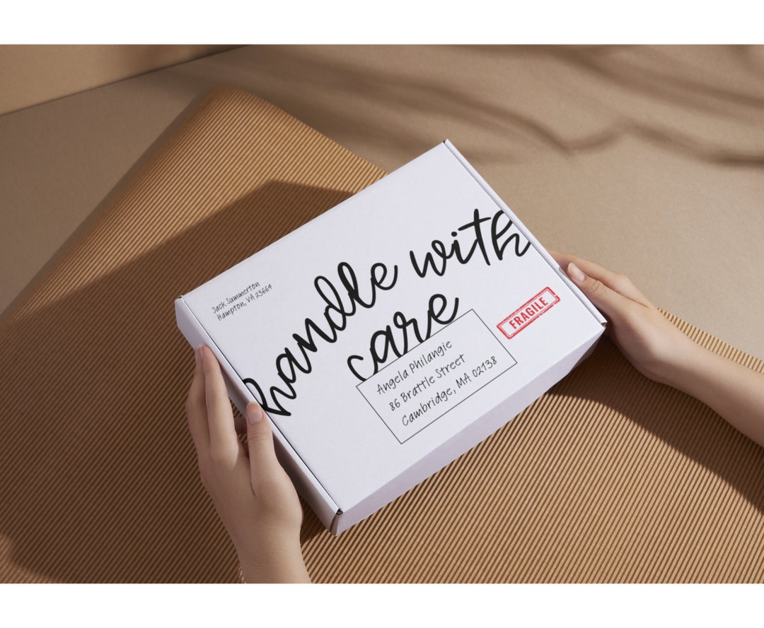 Handle With Care Package Label. A Unique Way to Address Your Gift ...