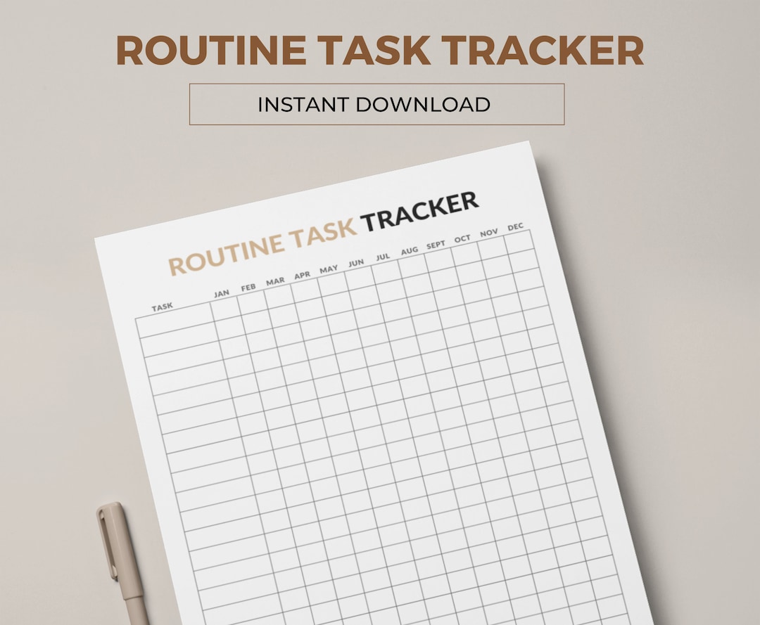 Routine Task Tracker, Daily to Do List, Task List Tracker, Moving Plan ...