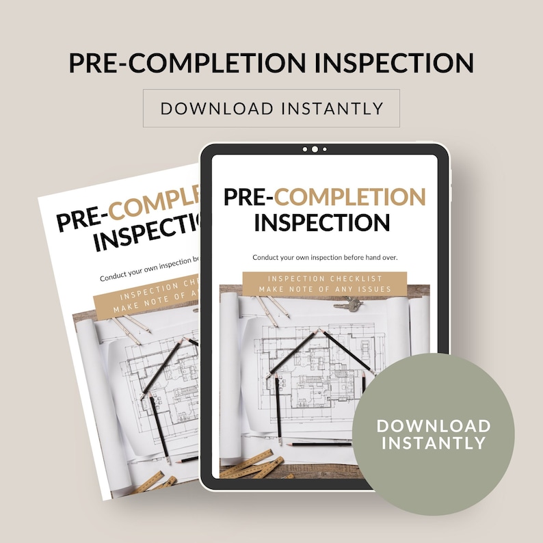 Pre-completion Inspection Checklists. Walkthrough Your New Home to ...