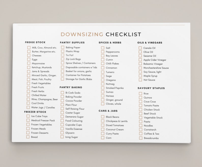 Downsizing Checklist. Relocating for Retirement, Moving House, New Home Checklist, Moving for ...
