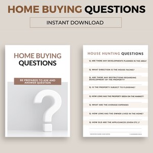 Home Buying Questions Printable | What to Ask at Open House | Property ...