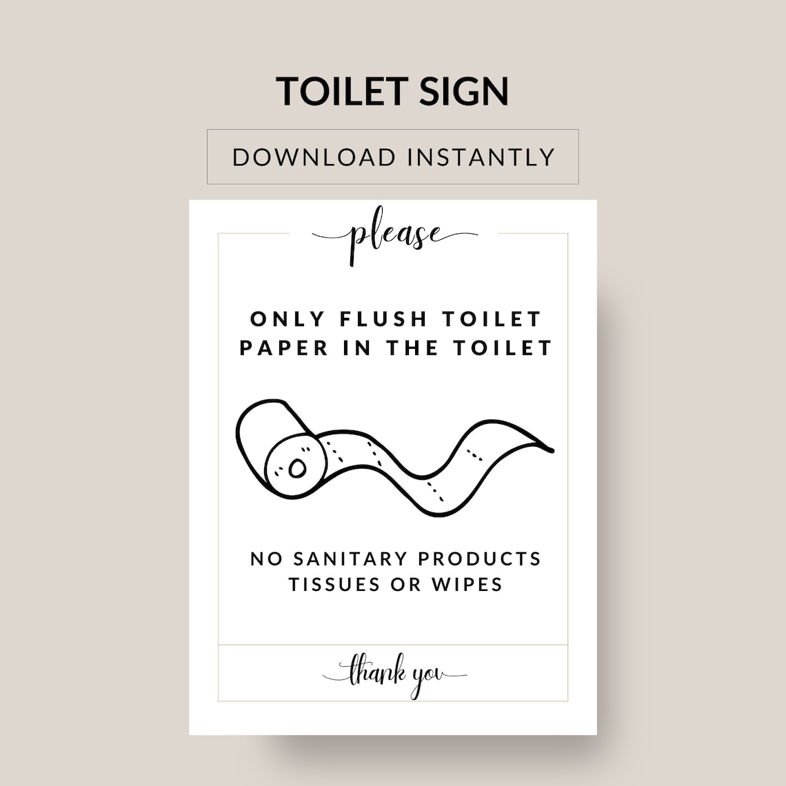 Please Only Flush Toilet Paper in the Toilet Sign. Airbnb, Rental ...