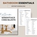 Bathroom Essentials Printable Checklist. A List of the Things You Need ...