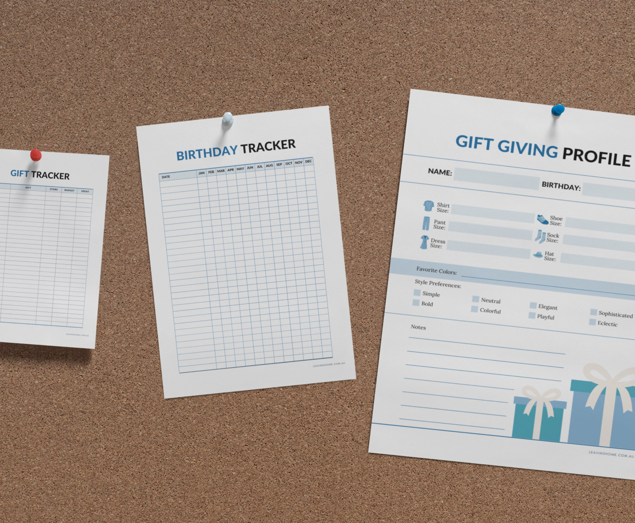 Gift Giving Planner, Birthday Tracker, Gift Idea Tracker, Instant ...