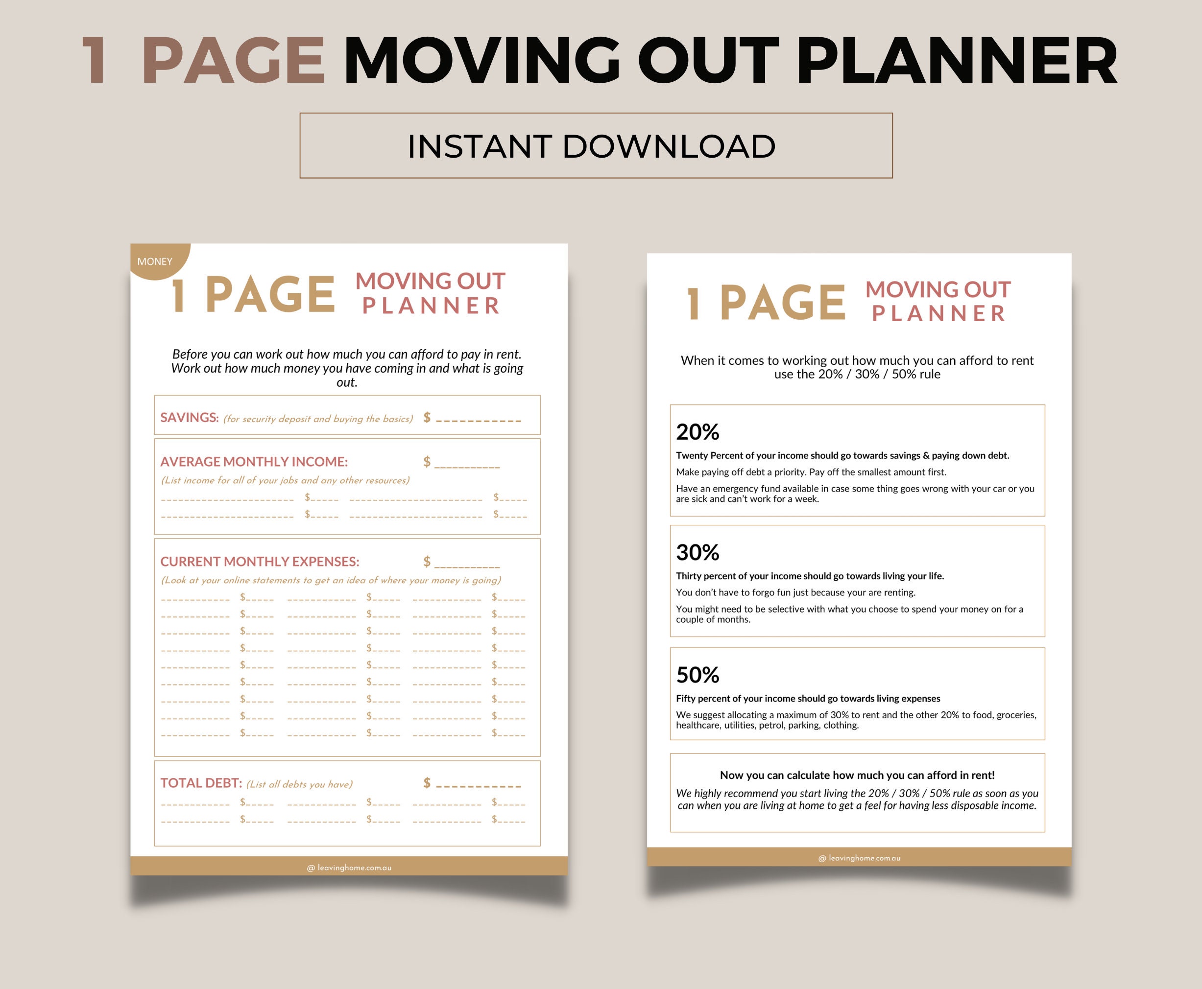 Moving Out Planner: First Home Checklist (PDF Download) - Etsy