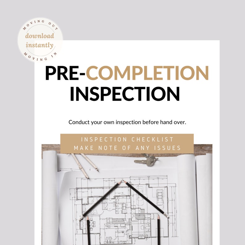 Pre-completion Inspection Checklists. Home Walkthrough. New Apartment ...