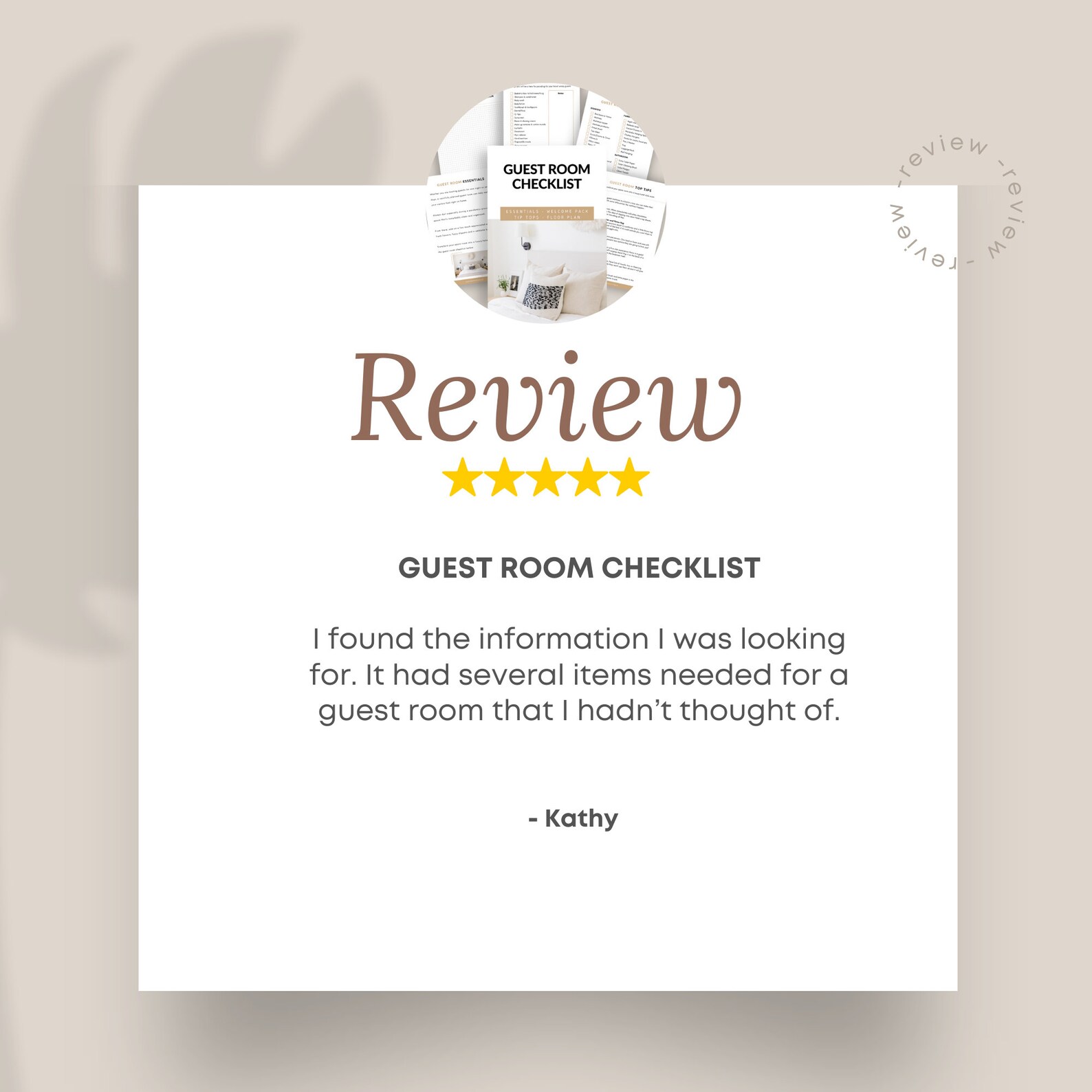 Guest Room Checklist Bundle, Prepare Your Home for Visitors, Overnight ...