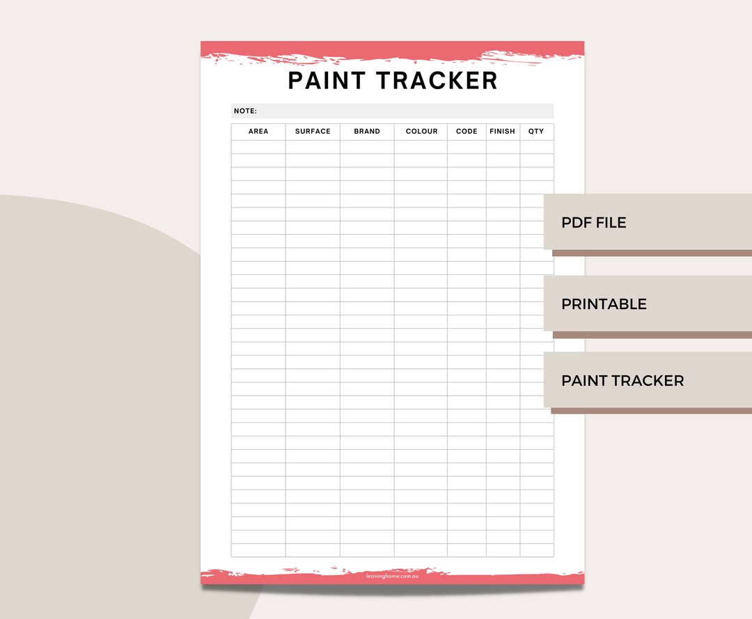 House Paint Tracker, Interior Design, Moving Preparation, Download ...