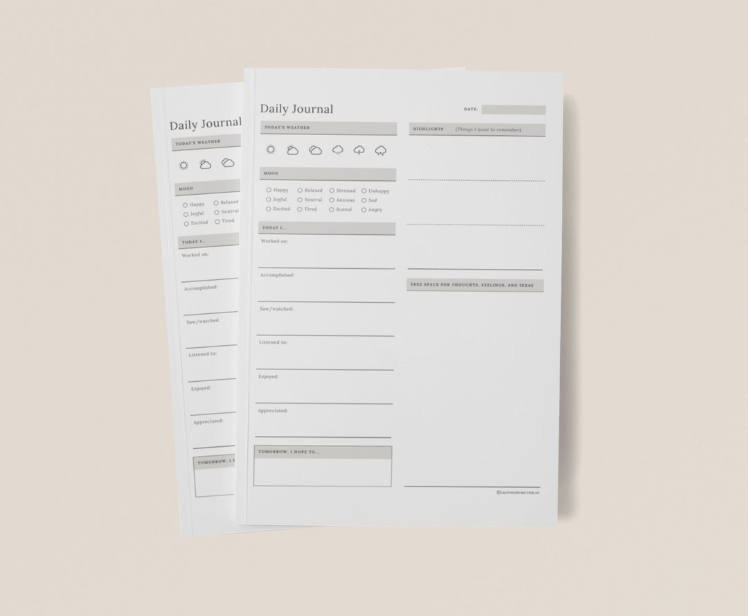 Daily Journal. A Simple Daily Journal to Help You Record Your ...