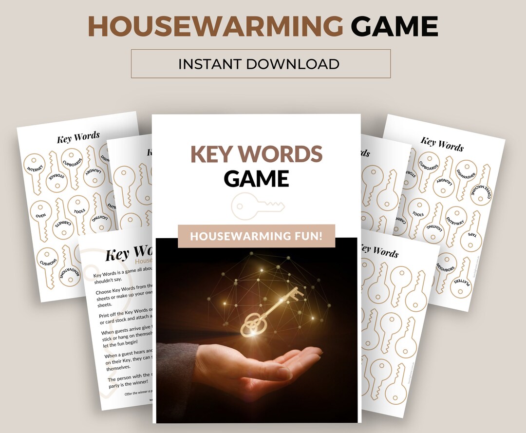 Housewarming Party Key Game. A Great Ice Breaker for People Who Don't ...