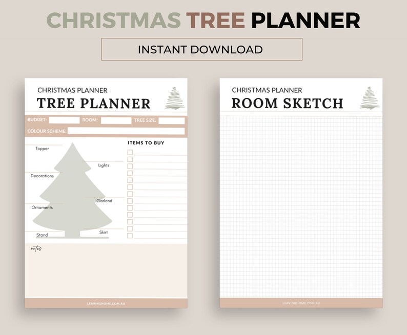 Christmas Tree Planner, Festive Tree, Christmas Planning, Festive ...