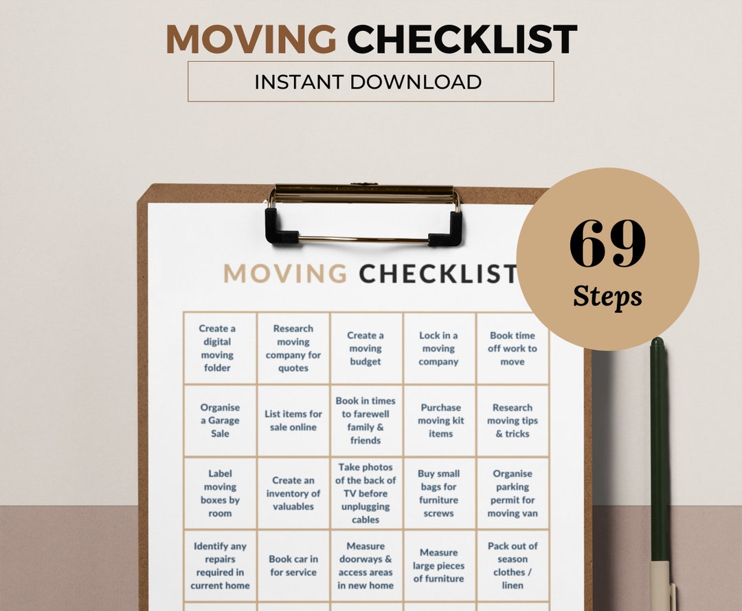 Moving To-do Checklist, 69 Steps to Move From Your Old Home to Your New ...