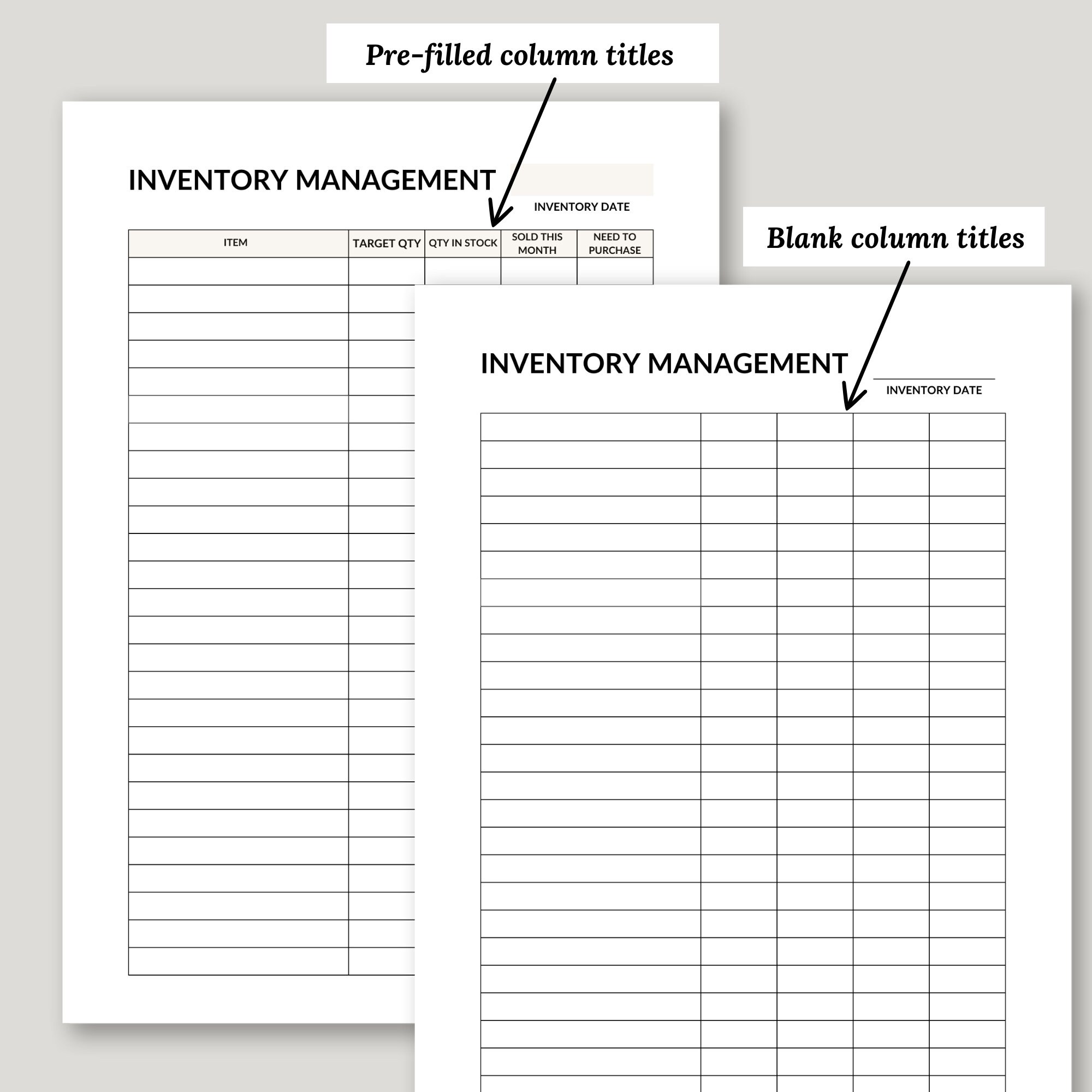 Inventory Management Tracker: Stocktake Sheet (PDF) - Etsy