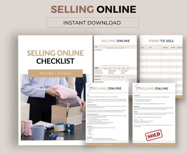 Selling Online Checklist, Decluttering Before Moving. Organise Your ...