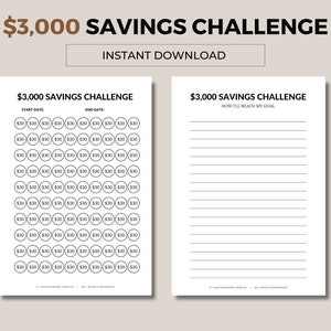Thirty Dollar Savings Tracker. Save 3,000 Dollars Thirty Dollars at a ...