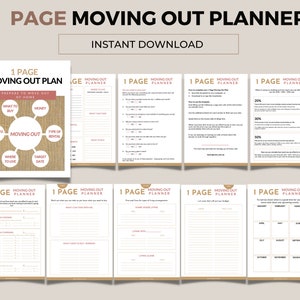 One Page Moving Out Planner. Summarize All the Things You Need to Do ...